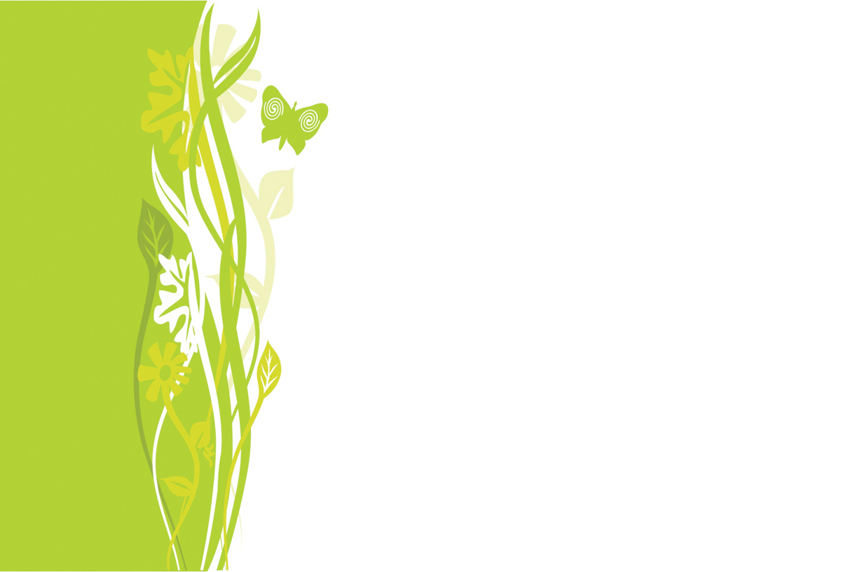 Green Vector Floral Border