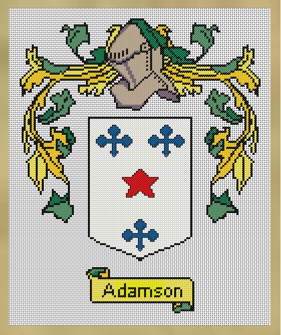 Adamson Coat of Arms Cross Stitch Pattern | Other Files | Arts and Crafts