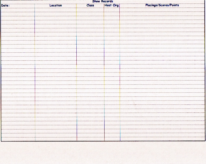 Printable Horse Record Forms - Printable Forms Free Online